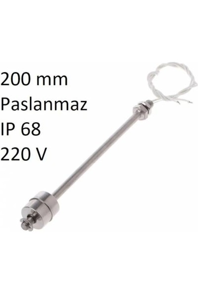 Yerli 200 mm Paslanmaz Seviye Sensörü Dikey Sıvı Seviye Şalteri