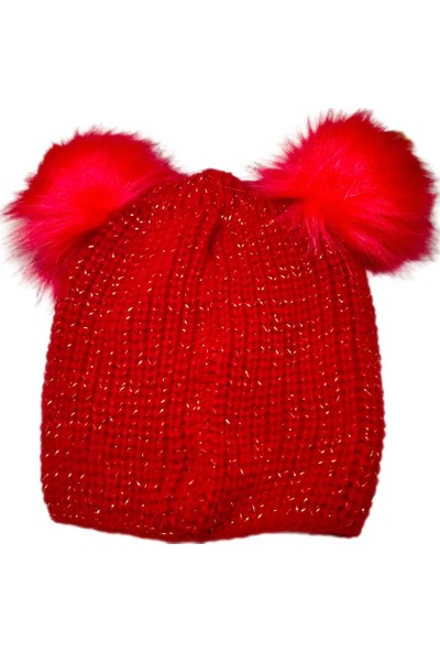 Hgmon Çift Ponponlu Işıltılı SOFT%100 Acrilic Şık Kalite Bere