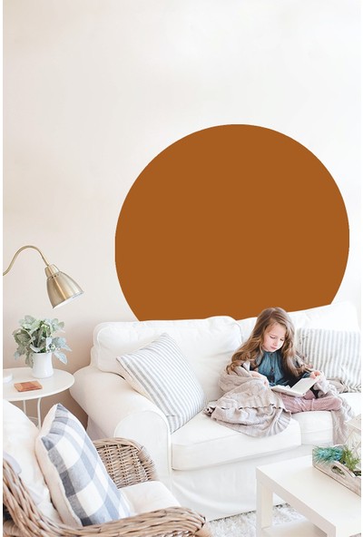 Yapışkanlı Dekoratif Duvar Folyosu Duvar Sticker Fındık Kahverengi Yuvarlak 110CM Yapışkanlı Dekoratif Duvar Folyosu Duvar Sticker Fındık Kahverengi Yuvarlak 110CM
