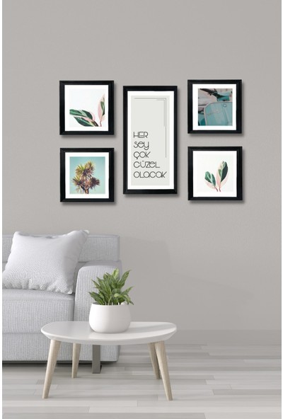5li Ahşap Tablo Seti Her Şey Çok Güzel Olacak Salon Oturma Odası Yatak Odası Için Çerçeve Görünümlü Mdf Duvar Dekoru 50 x 30 cm 5li Ahşap Tablo Seti Her Şey Çok Güzel Olacak Salon Oturma Odası Yatak Odası Için Çerçeve Görünümlü Mdf Duvar Dekoru 50 x 30 cm