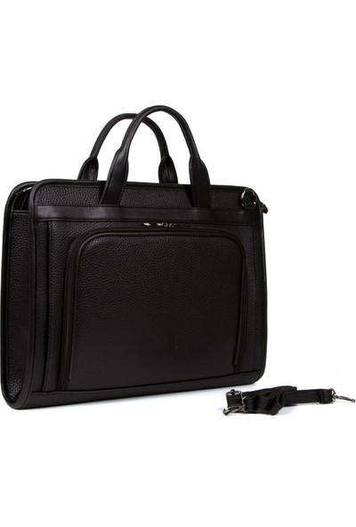 Bizoon 207 Çok Gözlü El ve Omuz Laptop Gözlü Deri Evrak Çantası