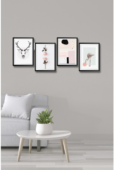 Nt Handmade 4'lü Ahşap Tablo Seti - Geyik Kafası Flamingo Salon Oturma Odası Yatak Odası Için Çerçeve Görünümlü Mdf Duvar Dekoru 60 x 20 cm Nt Handmade 4'lü Ahşap Tablo Seti - Geyik Kafası Flamingo Salon Oturma Odası Yatak Odası Için Çerçeve Görünümlü Mdf Duvar Dekoru 60 x 20 cm