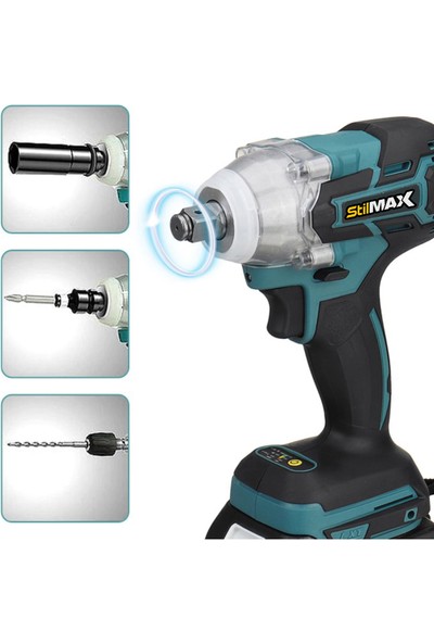 Stilmax Germany 36V 5AH Kömürsüz Bakır Sargı Çift Akülü Şarjlı Metal Somun Sökme Bijon Matkap Seti Stilmax Germany 36V 5AH Kömürsüz Bakır Sargı Çift Akülü Şarjlı Metal Somun Sökme Bijon Matkap Seti