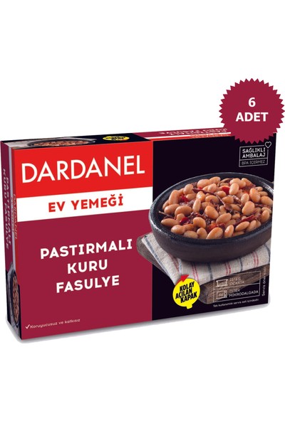 Dardanel Ev Yemeği Pastırmalı Kuru Fasulye 200G 6'li Dardanel Ev Yemeği Pastırmalı Kuru Fasulye 200G 6'li