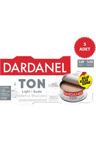 Dardanel Light Ton Balığı 2X150G 5'li Dardanel Light Ton Balığı 2X150G 5'li