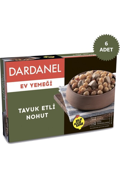 Dardanel Ev Yemeği Tavuk Etli Nohut 200G 6'lı Dardanel Ev Yemeği Tavuk Etli Nohut 200G 6'lı