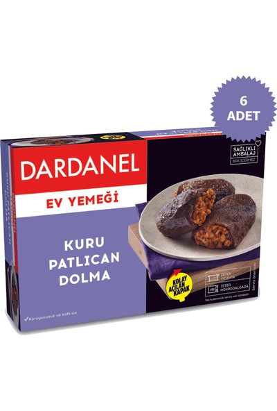 Dardanel Ev Yemeği Kuru Patlıcan Dolma 200G 6'li