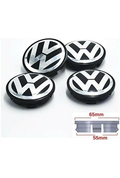 Tsnoto Volkswagen Passat-Jetta Tip Jant Göbeği 55-65 mm