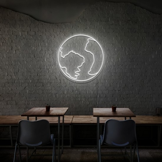 Honey Concept Dünya Neon Led Duvar Yazısı Dekoratif Duvar Fiyatı