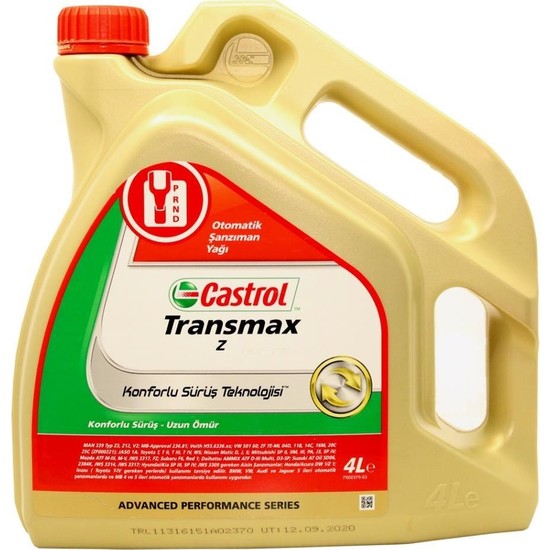Castrol Transmax Z Otomatik Şanzıman Yağı 4 Lt Fiyatı