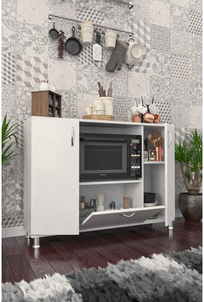 Kzy Pier Çok Amaçlı Fırın Dolabı Beyaz