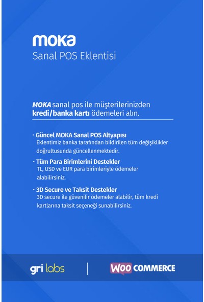 Gri Woocommerce / Wordpress - Moka Sanal Pos Modülü