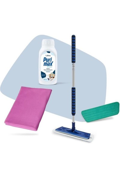 Silva Set-1 Tekli Islak Mop+Cam Bezi+Purimax Genel Yüzey Temizleyici 500 ml Silva Set-1 Tekli Islak Mop+Cam Bezi+Purimax Genel Yüzey Temizleyici 500 ml