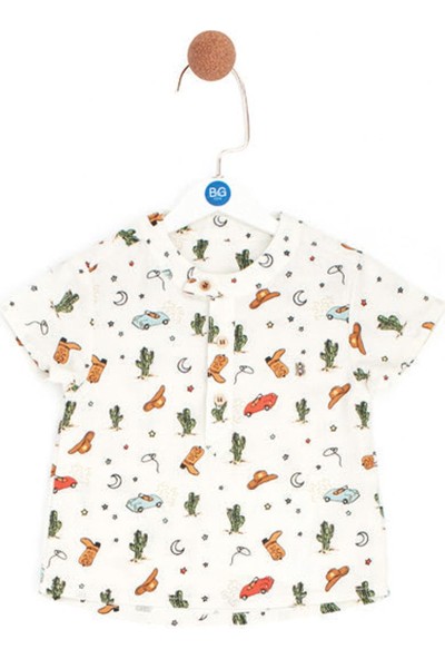 B&G Store Erkek Bebek Desenli Gömlek