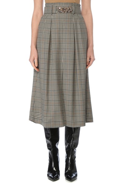 Network Regular Fit Bej Siyah Ekoseli Pilili Midi Etek Network Regular Fit Bej Siyah Ekoseli Pilili Midi Etek