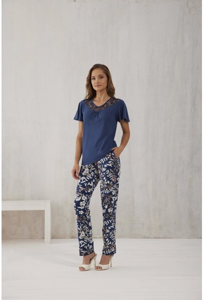 Relax Mode Kadın Penye Modal Pijama Takımı - 10517 Relax Mode Kadın Penye Modal Pijama Takımı - 10517