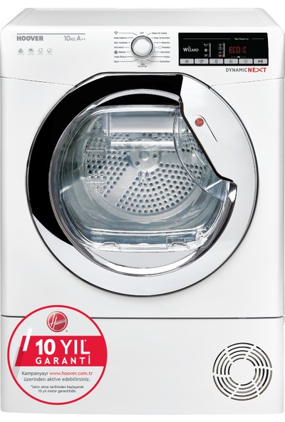 Hoover DXOH10A2TCEXS-17 10 Kg Wi-Fi + Bluetooth Bağlantılı Isı Pompalı Kurutma Makinesi Hoover DXOH10A2TCEXS-17 10 Kg Wi-Fi + Bluetooth Bağlantılı Isı Pompalı Kurutma Makinesi
