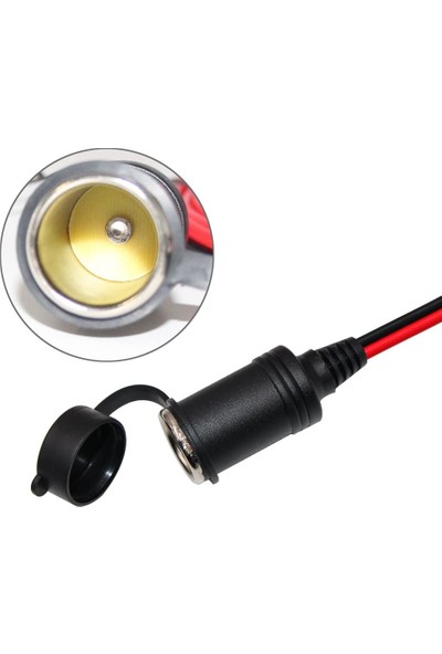 Platoon Kapaklı 12V 24V Dişi Çakmak Soketi Boş Çakmak Soketi Kablolu