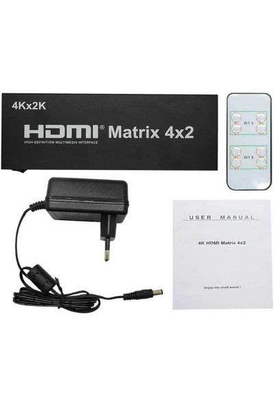 Platoon HDMI Matrix 4x2 HDMI Switcher Çoklayıcı Platoon HDMI Matrix 4x2 HDMI Switcher Çoklayıcı