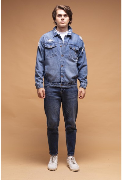 Catch Bol Kalıp Denim Ceket 4307 Kırmızı