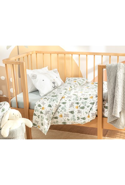 English Home Honey Bear Pamuklu Bebe Nevresım Takımı 100X150 cm Yeşil English Home Honey Bear Pamuklu Bebe Nevresım Takımı 100X150 cm Yeşil