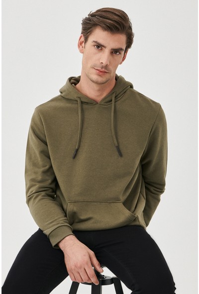 AC&Co / Altınyıldız Classics Standart Fit Günlük Rahat Kapüşonlu Spor Sweatshirt