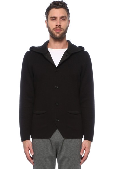 Network Slim Fit Siyah Kapüşonlu Hırka Network Slim Fit Siyah Kapüşonlu Hırka