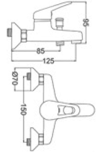 Gms Sırma Mix Banyo Bataryası Gms Sırma Mix Banyo Bataryası