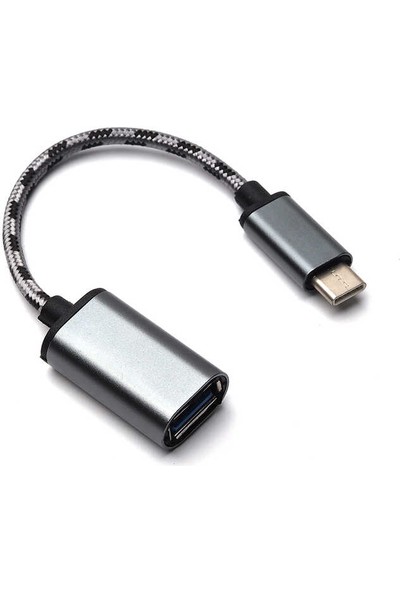 Zore Kablolu Metal Type-C Otg Zore Kablolu Metal Type-C Otg