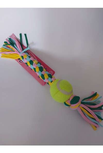 Lazy Pet Toys -Rope Top Isırma & Diş Kaşıma Köpek Oyuncağı // Toplu & Renkli Örme Penye [1 Adet]