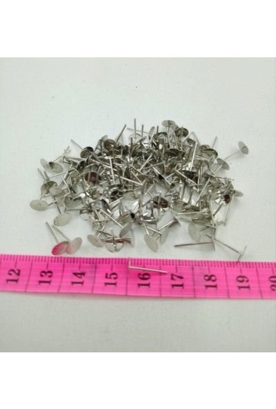 Çivi Küpe Aparatı Gümüş Renk 10 Çift (20 Adet)