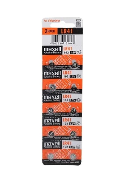Maxell LR41 192 1.5V Alkalin Pil 10'lu Paket Maxell LR41 192 1.5V Alkalin Pil 10'lu Paket