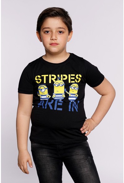 Zepkids Erkek Çocuk Tshirt Strıpes Are Baskılı 9-12 Yaş