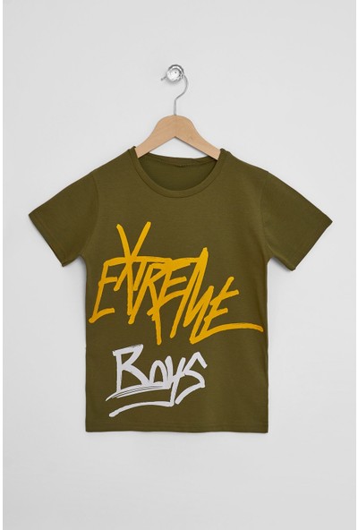 Zepkids Erkek Çocuk T-Shirt Extreme Baskılı Zepkids Erkek Çocuk T-Shirt Extreme Baskılı