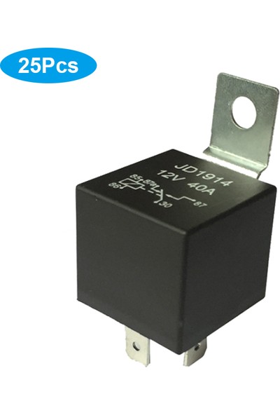 Gahome 25 Adet 12VDC 40A 5 Pin Otomotiv Rölesi (Yurt Dışından) Gahome 25 Adet 12VDC 40A 5 Pin Otomotiv Rölesi (Yurt Dışından)