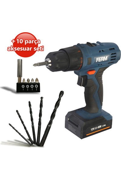 Ferm Power Cdm1129 Akülü Lı-Ion Matkap 12V 1,3Ah Ferm Power Cdm1129 Akülü Lı-Ion Matkap 12V 1,3Ah