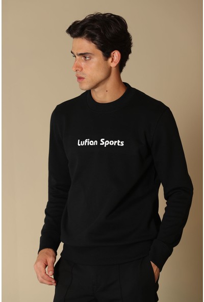 Lufian Star Erkek Sweatshirt Siyah