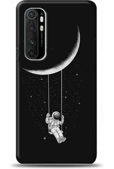 Marselit Xiaomi Mi Note 10 Lite Ayda Sallanan Astronot Tasarımlı Telefon KILIFI-AST56