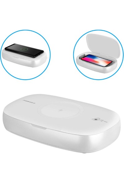 Momax Q Power Uv-Box Kablosuz Şarj Dezenfeksiyon Kutusu 10W Beyaz QU1W Momax Q Power Uv-Box Kablosuz Şarj Dezenfeksiyon Kutusu 10W Beyaz QU1W