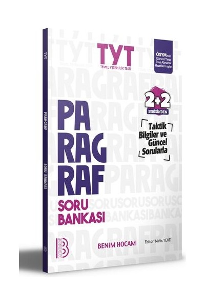Benim Hocam Yayınları TYT Paragraf Soru Bankası 2+2 Serisinden