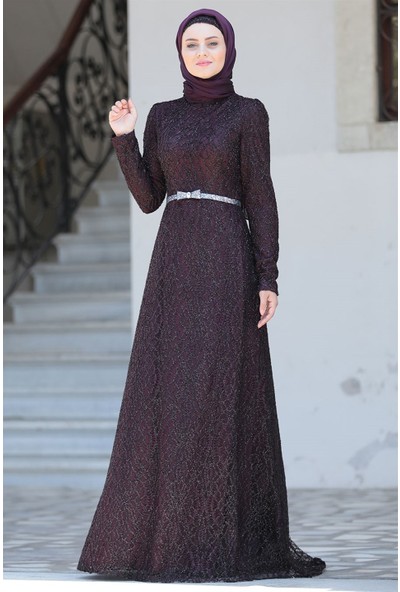 Modaviki Parıltı - Abiye - Mor - AHN135