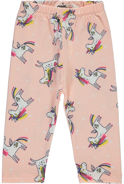 Civil Baby Kız Bebek Uzun Tayt 6-18 Ay Somon