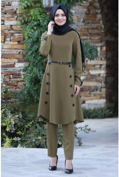 Modaviki Azra Tunik Pantolon Takım Haki AHN12