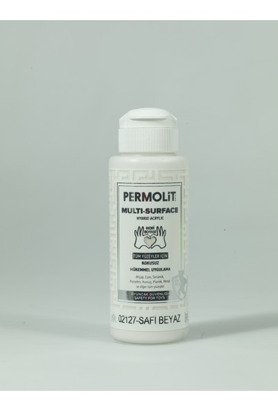 Permolit Multi Surface Akrilik Hobi Boyası 120 ml 02127 Safi Beyaz Permolit Multi Surface Akrilik Hobi Boyası 120 ml 02127 Safi Beyaz