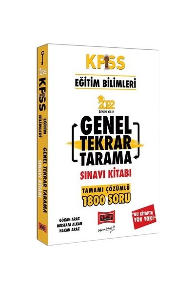 Yargı Yayınları 2022 KPSS Eğitim Bilimleri Tamamı Çözümlü Genel Tekrar Tarama Sınavı Kitabı Yargı Yayınları 2022 KPSS Eğitim Bilimleri Tamamı Çözümlü Genel Tekrar Tarama Sınavı Kitabı