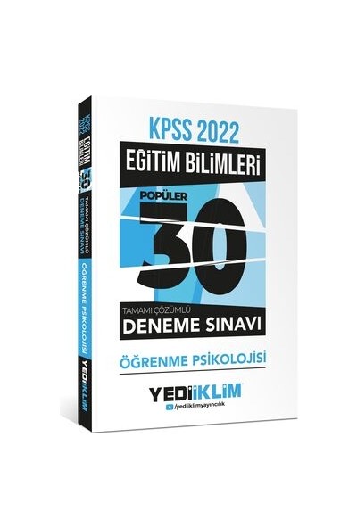 Yediiklim Yayınları 2022 KPSS Eğitim Bilimleri Öğrenme Psikolojisi Tamamı Çözümlü 30 Popüler Deneme Yediiklim Yayınları 2022 KPSS Eğitim Bilimleri Öğrenme Psikolojisi Tamamı Çözümlü 30 Popüler Deneme