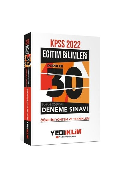 Yediiklim Yayınları 2022 KPSS Eğitim Bilimleri Öğretim Yöntem ve Teknikleri Tamamı Çözümlü 30 Popüler Deneme Yediiklim Yayınları 2022 KPSS Eğitim Bilimleri Öğretim Yöntem ve Teknikleri Tamamı Çözümlü 30 Popüler Deneme