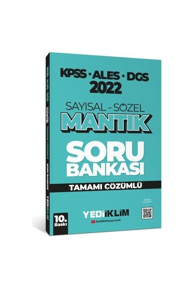 Yediiklim Yayınları 2022 KPSS-ALES-DGS Sayısal Sözel Mantık Tamamı Çözümlü Soru Bankası Yediiklim Yayınları 2022 KPSS-ALES-DGS Sayısal Sözel Mantık Tamamı Çözümlü Soru Bankası