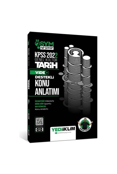 Yediiklim Yayınları 2022 KPSS Genel Kültür ÖSYM Ne Sorar Tarih Video Destekli Konu Anlatımı Yediiklim Yayınları 2022 KPSS Genel Kültür ÖSYM Ne Sorar Tarih Video Destekli Konu Anlatımı