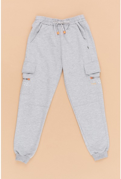 FullaModa Çocuk Kargo Cepli Baskılı Jogger Eşofman Altı FullaModa Çocuk Kargo Cepli Baskılı Jogger Eşofman Altı